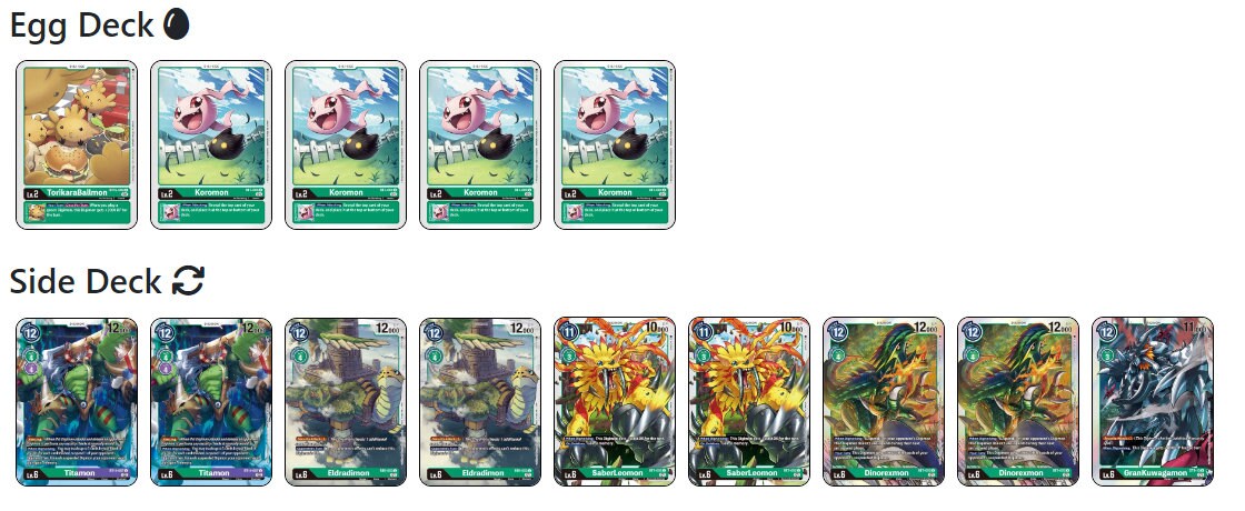 Gacha Green Digimon Tcg Deck - Etsy