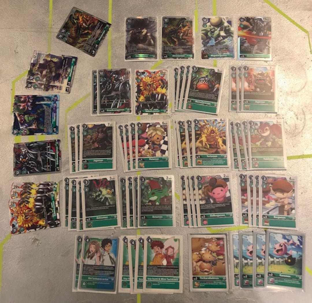 Gacha Green Digimon Tcg Deck - Etsy