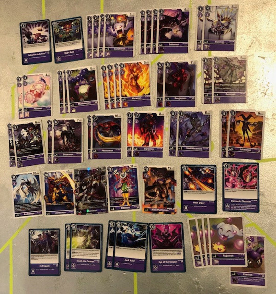 Vanilla Purple Digimon Tcg Deck - Etsy