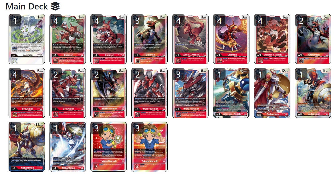 Digimon Tcg Gallantmon Deck - Etsy