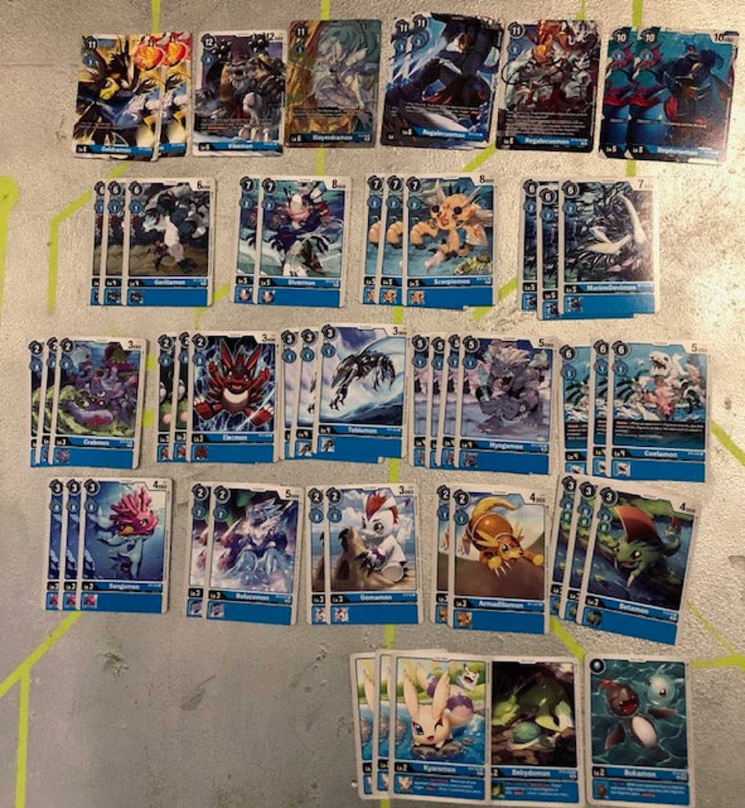 Vanilla Blue Digimon Tcg Deck - Etsy