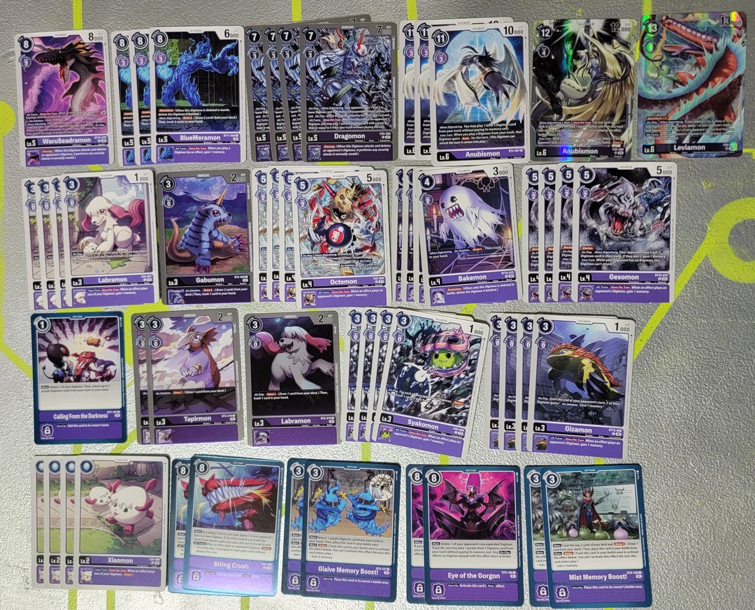 Anubismon/leviamon Digimon Tcg Deck - Etsy
