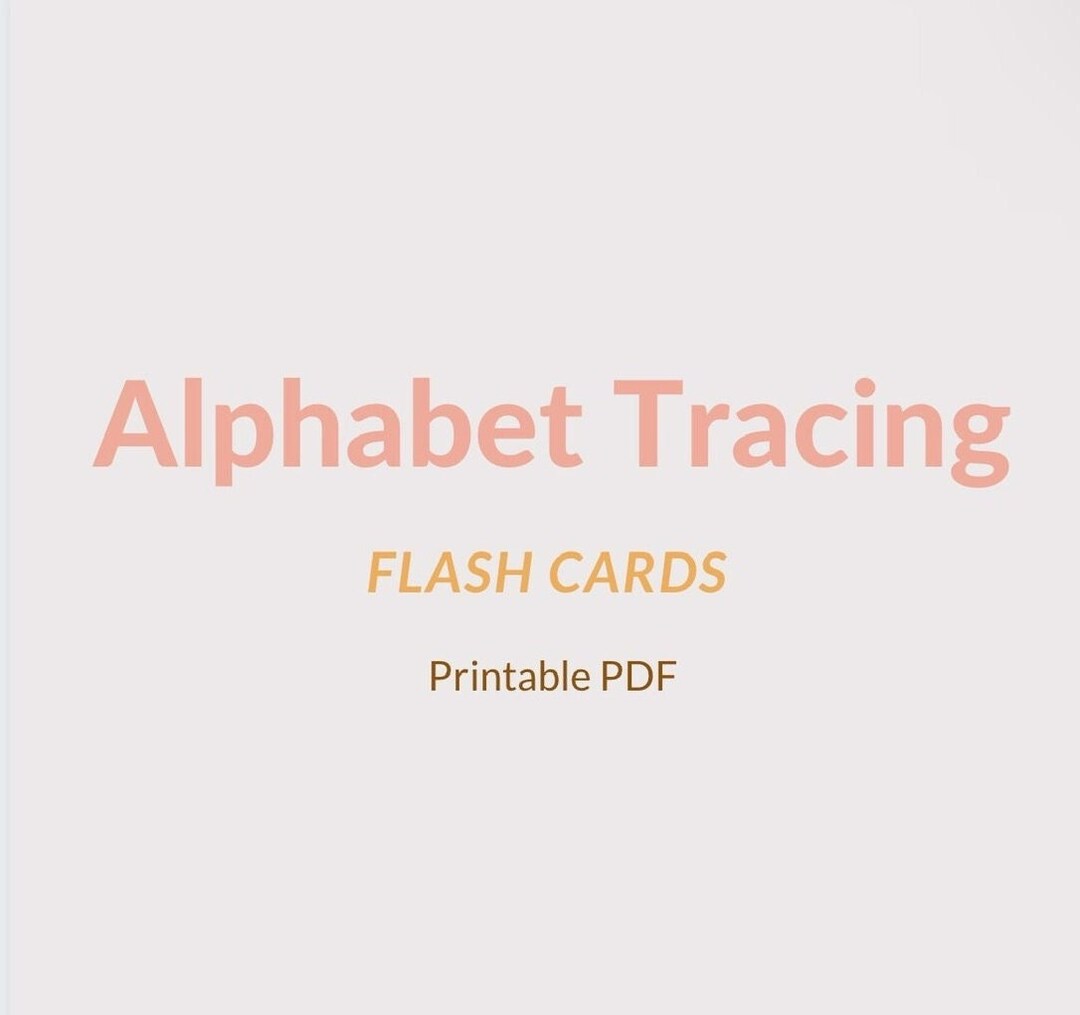 Alphabet Traceable Flash Cards, Learning, School, Preschool, Homeschool ...