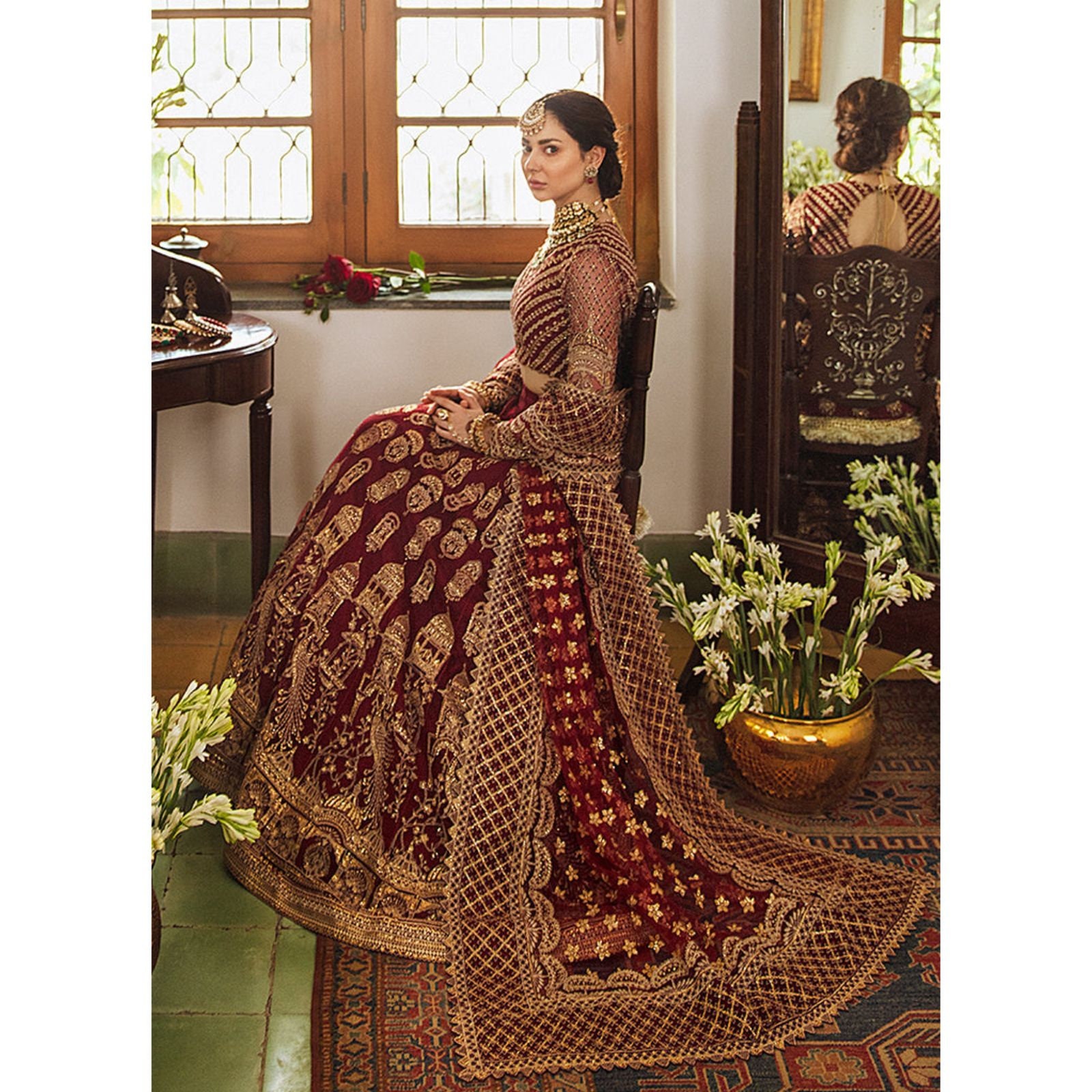 Indian Bridal Lehenga With Train