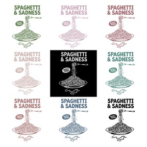 Spaghetti & Sadness SVG - Funny PNG Food Lover Humor Fast Food Meme ...