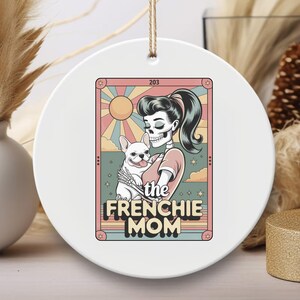The Frenchie Mom Retro Digital Art - Tarot Card Style | Boho Skeleton ...