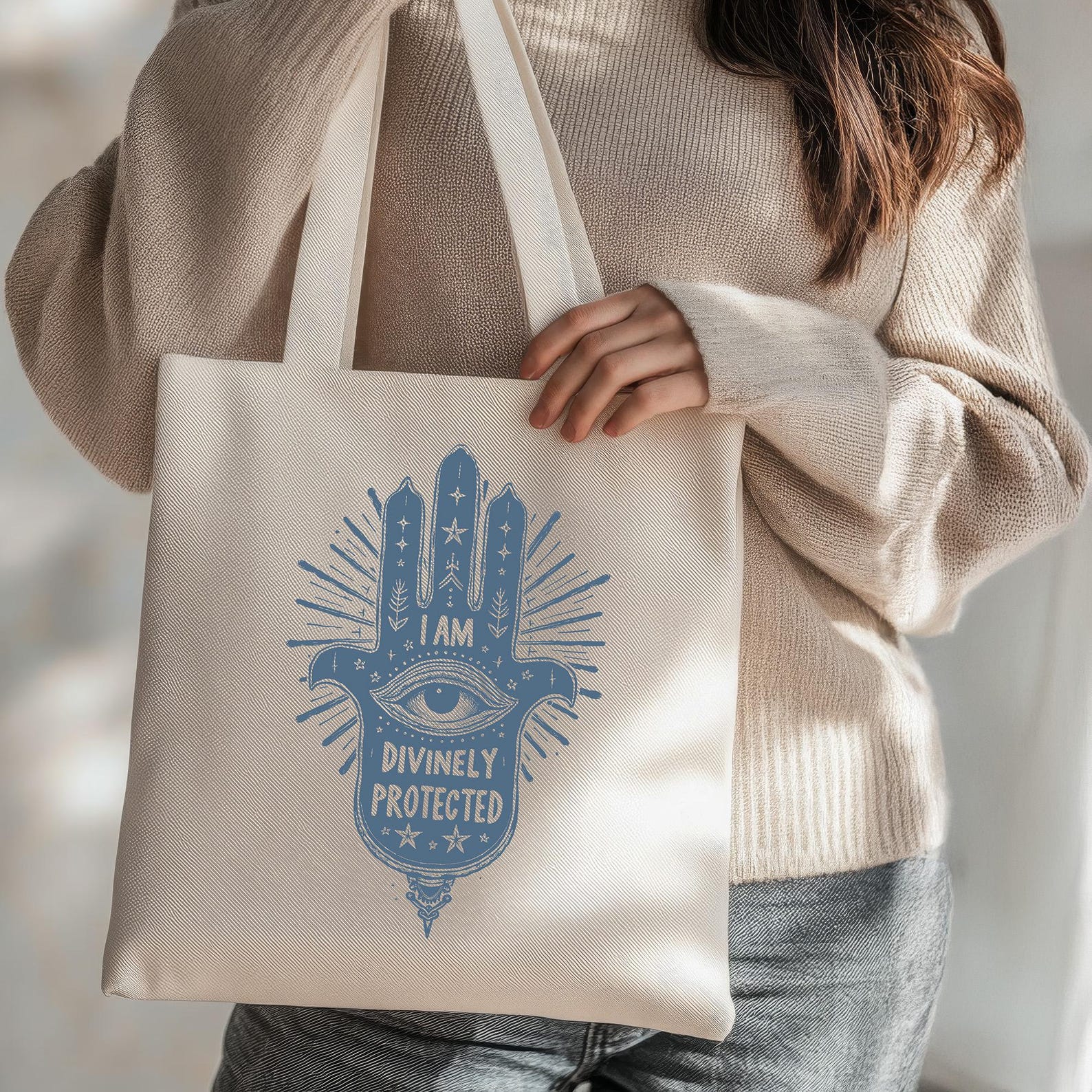I Am Divinely Protected PNG SVG - Spiritual Hamsa Hand Eye Quote Mystic ...