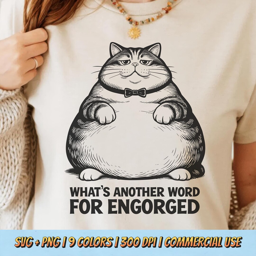 Was ist ein anderes Wort für Engorged PNG SVG - Lustiges Fette Katze ...