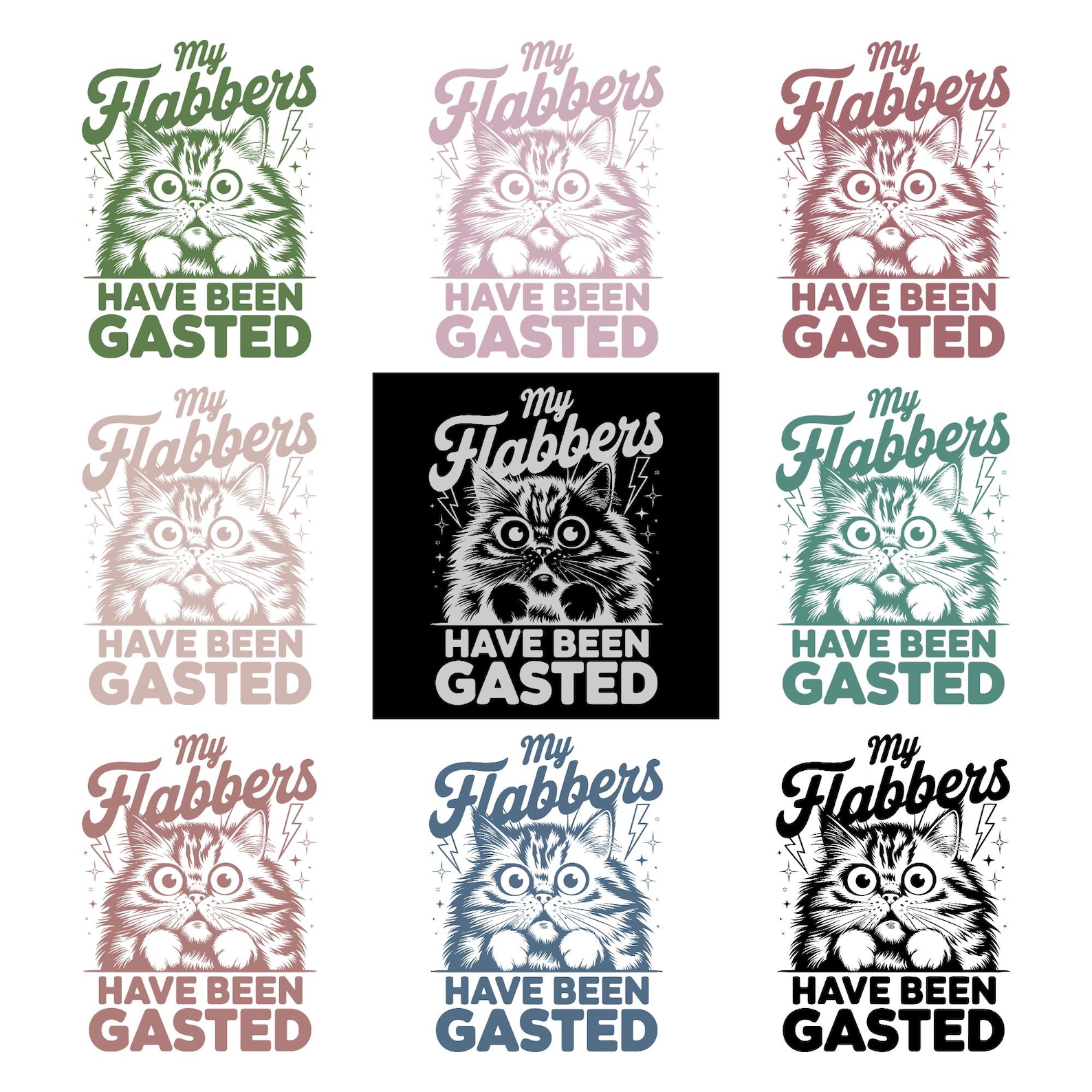 My Flabbers Have Been Gasted SVG PNG - Funny Cat Shocked, Cartoon ...