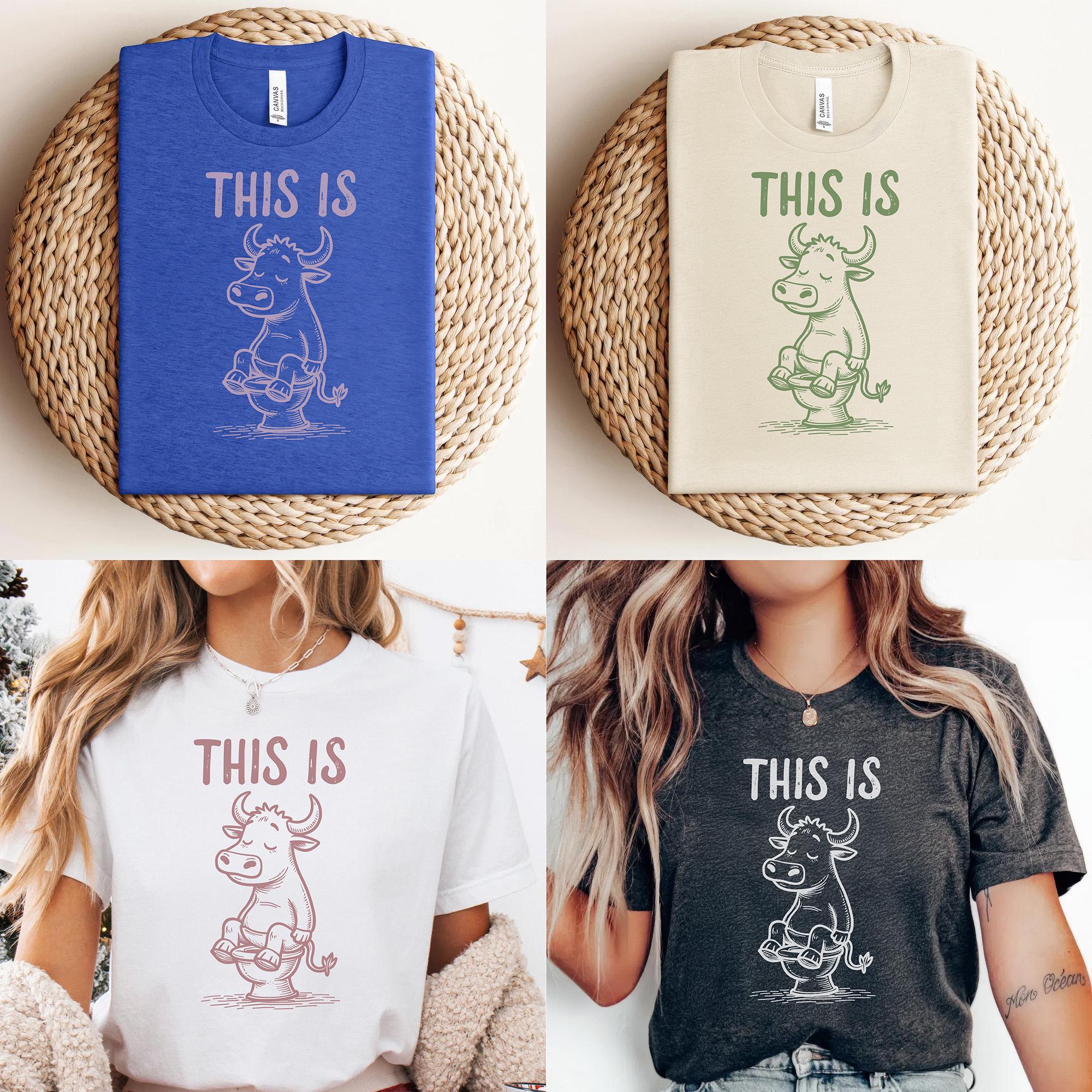 This is Bullsh*t Toilet PNG SVG - Funny Bull Bathroom Humor Animal ...