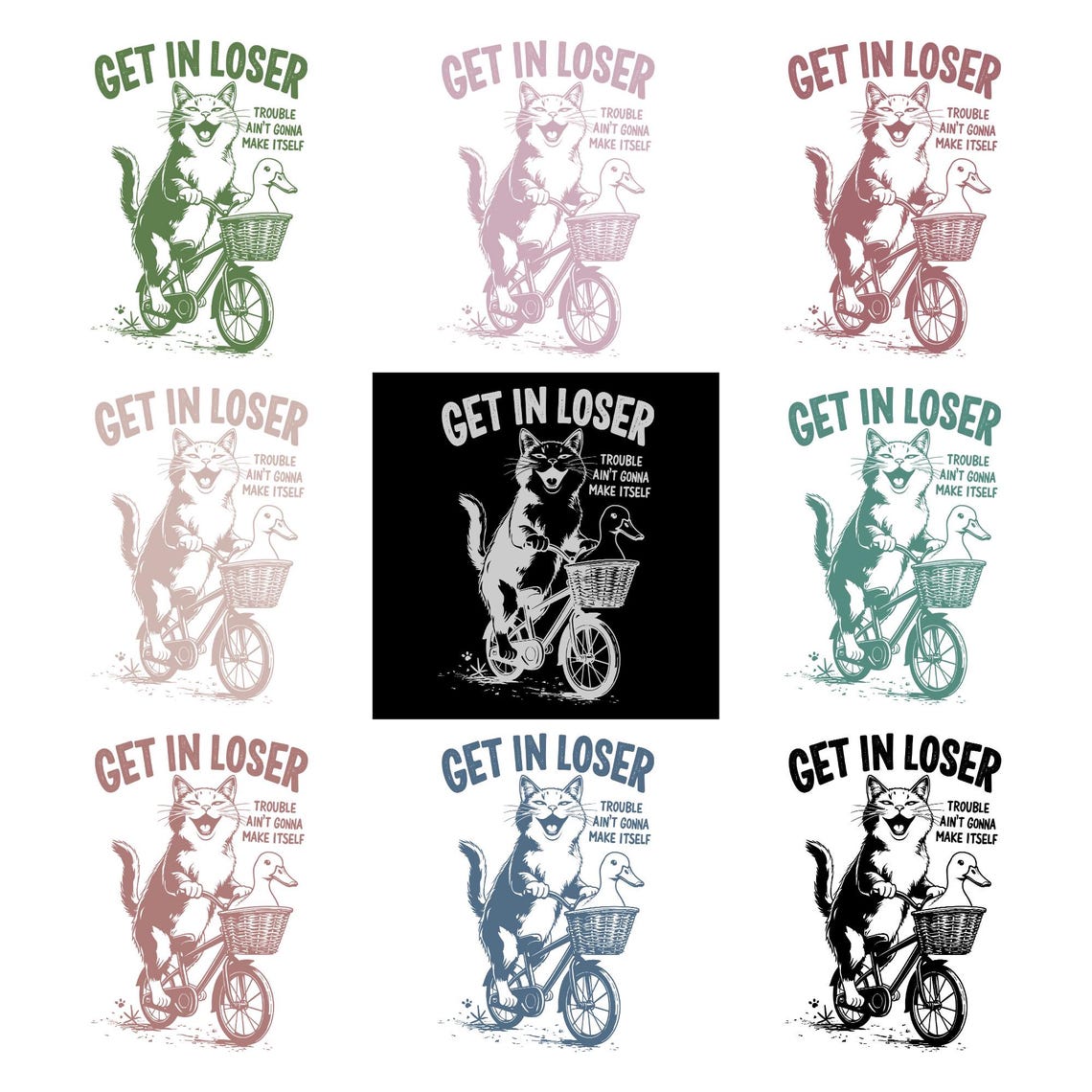 Get in Loser PNG SVG - Funny Cat Animal Quote Digital Graphic Cute ...