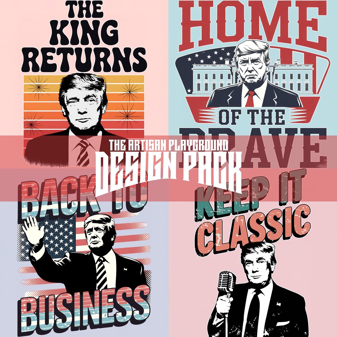 Donald Trump 20 Bundle Pack PNG President Trump Designs Trump Supporter ...