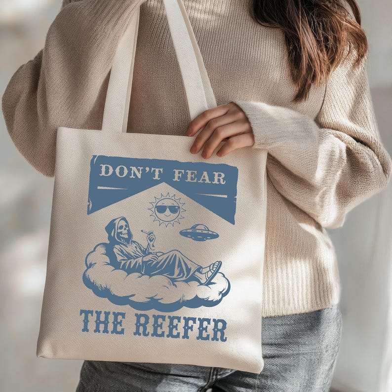 Don’t Fear the Reefer PNG SVG - Funny Grim Reaper Smoking Weed Chill ...