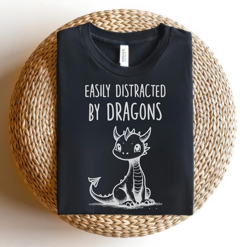 Easily Distracted by Dragons PNG SVG - Fantasy Creature Digital Art ...