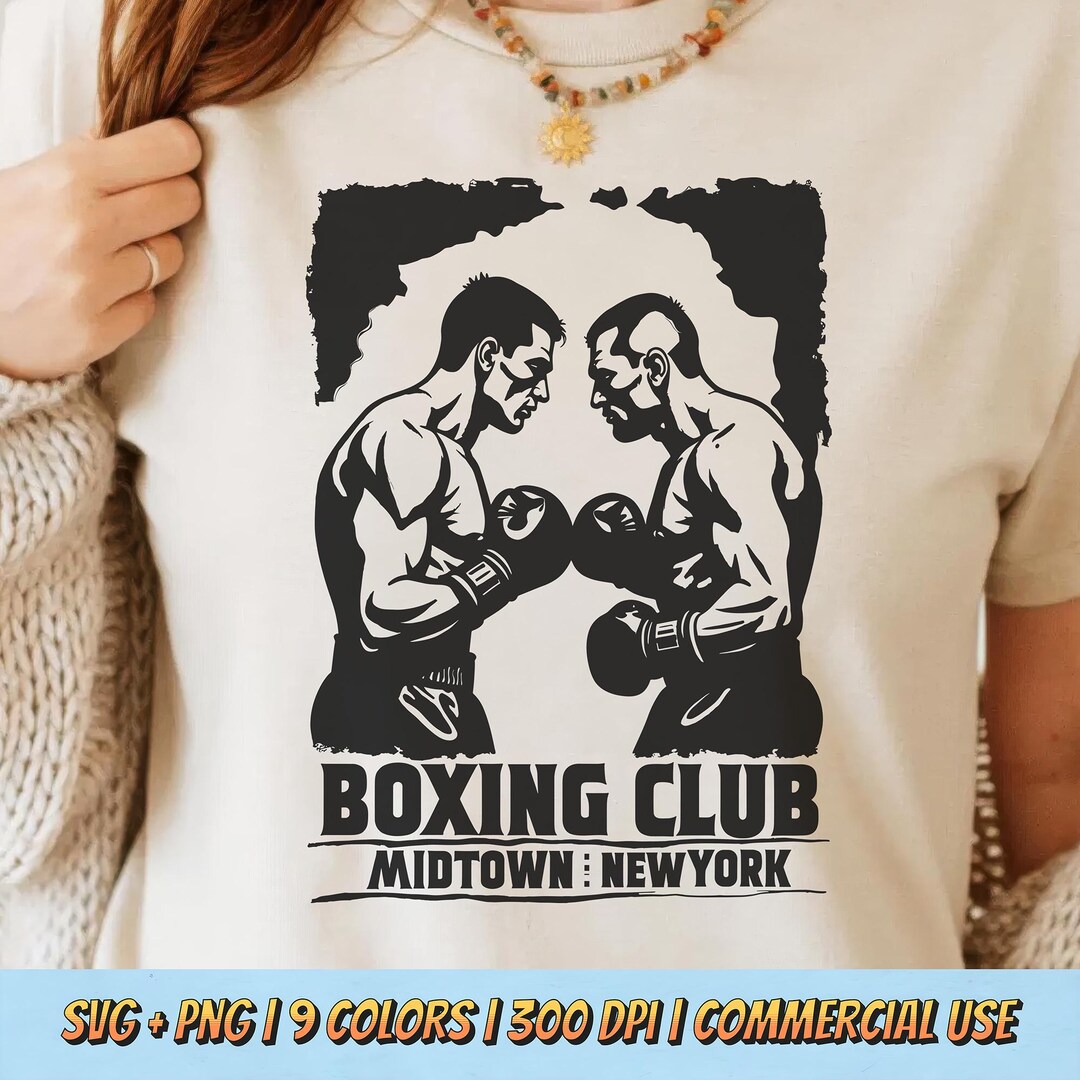 Boxing Club Midtown New York PNG SVG - Retro Fighter Graphic Digital ...
