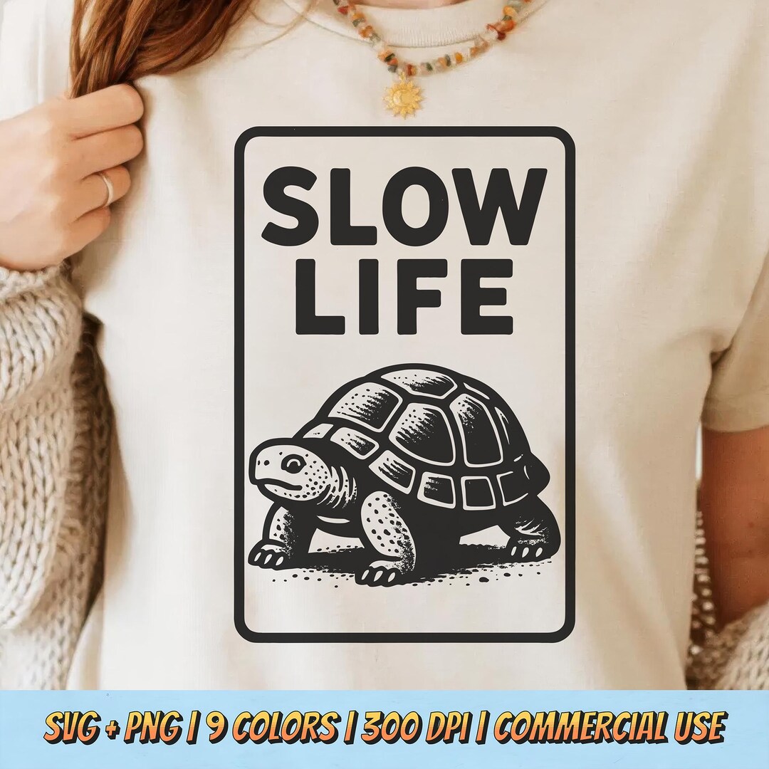 Slow Life PNG SVG - Retro Snail Graphic Digital Quote Design Relax Calm ...