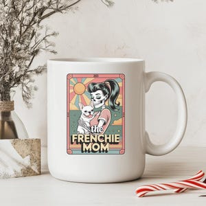 The Frenchie Mom Retro Digital Art - Tarot Card Style | Boho Skeleton ...