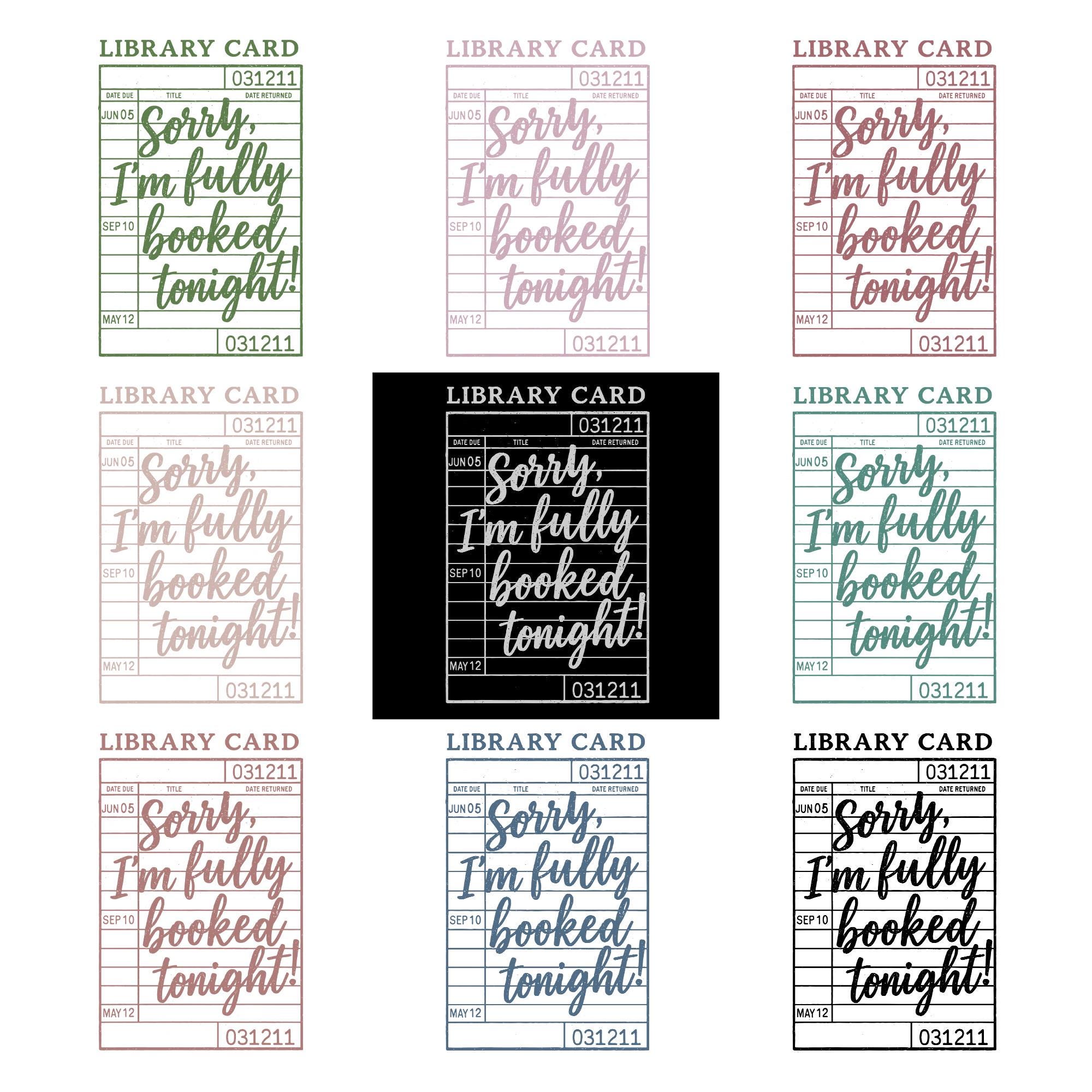 Sorry I'm Fully Booked Tonight T-shirt Design PNG SVG - Funny Library ...