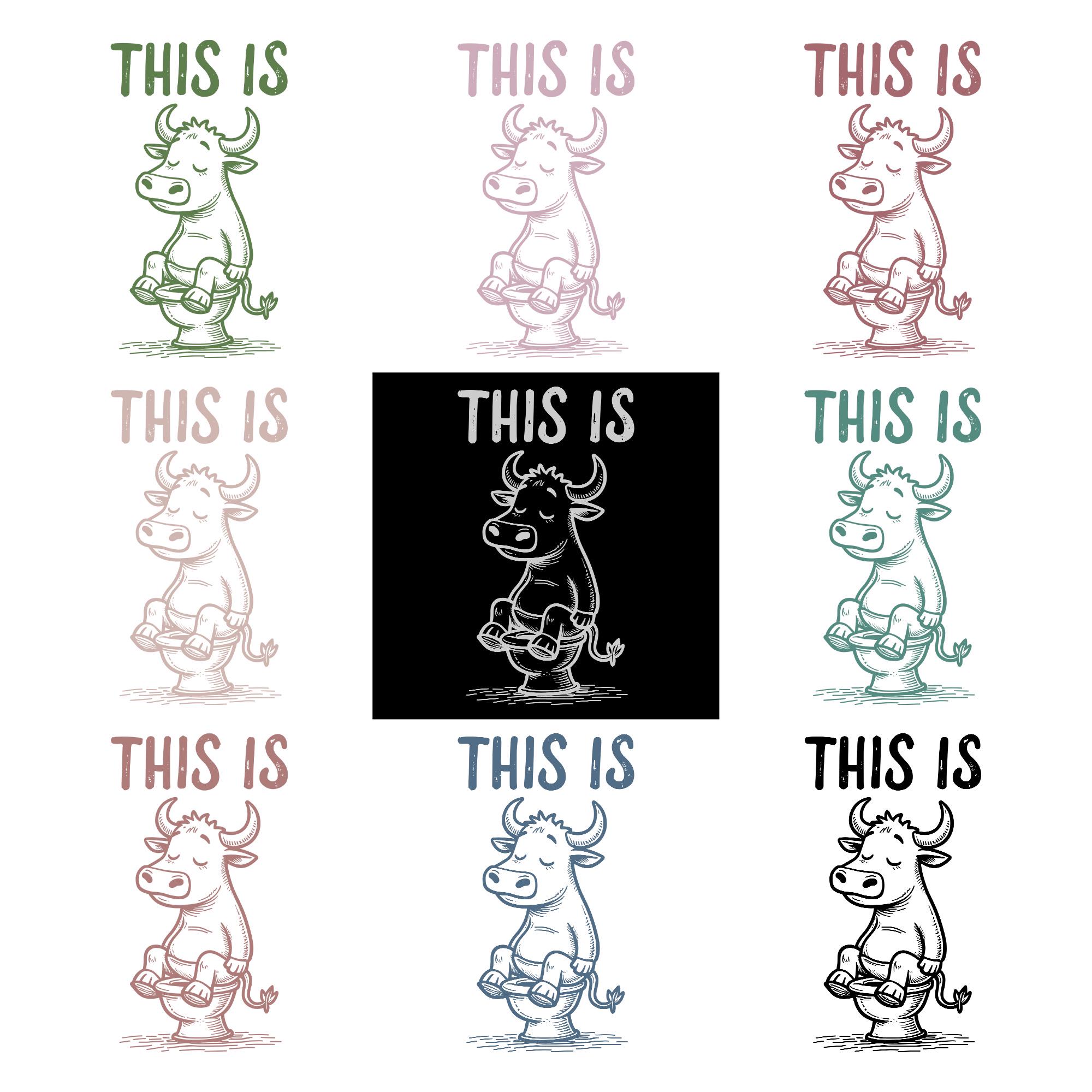 This is Bullsh*t Toilet PNG SVG - Funny Bull Bathroom Humor Animal ...