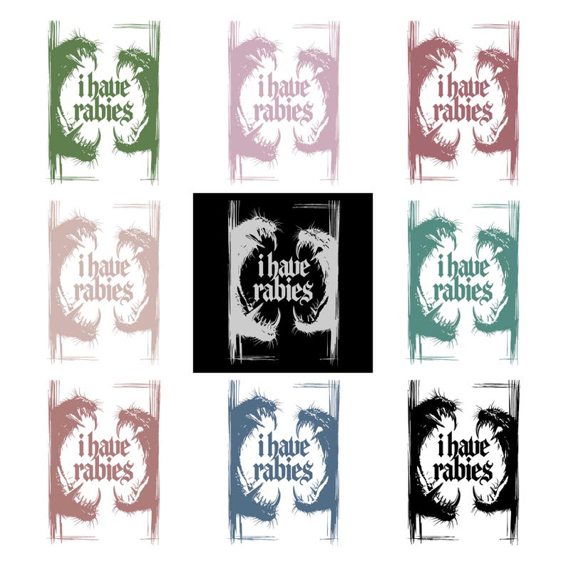 I Have Rabies PNG SVG - Gothic Horror Quote Digital Art Scary Monster ...