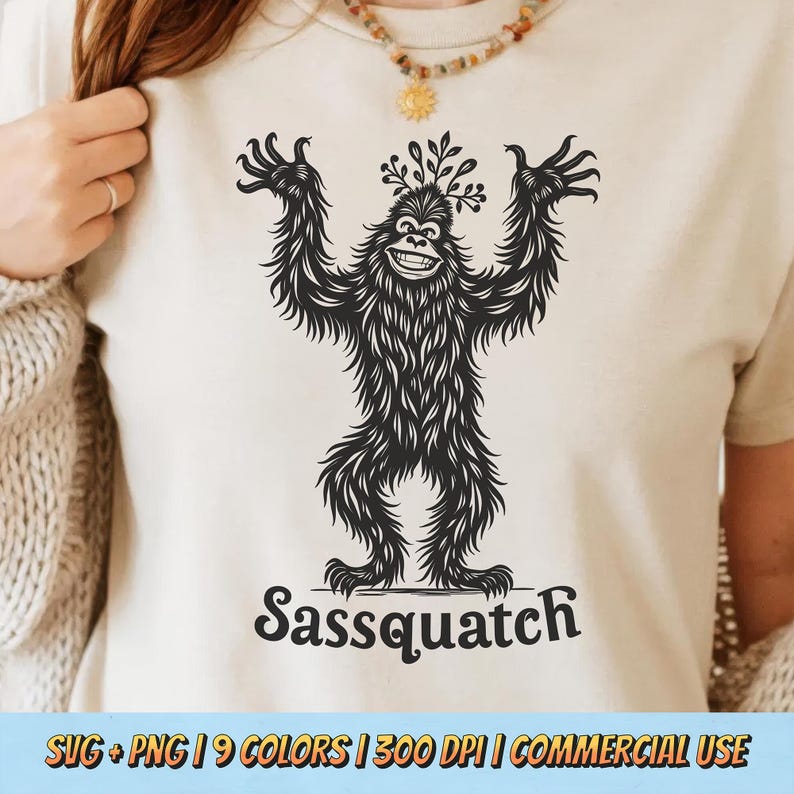 Sassquatch T-shirt Design PNG SVG - Funny Quote Sassy Bigfoot Pun ...