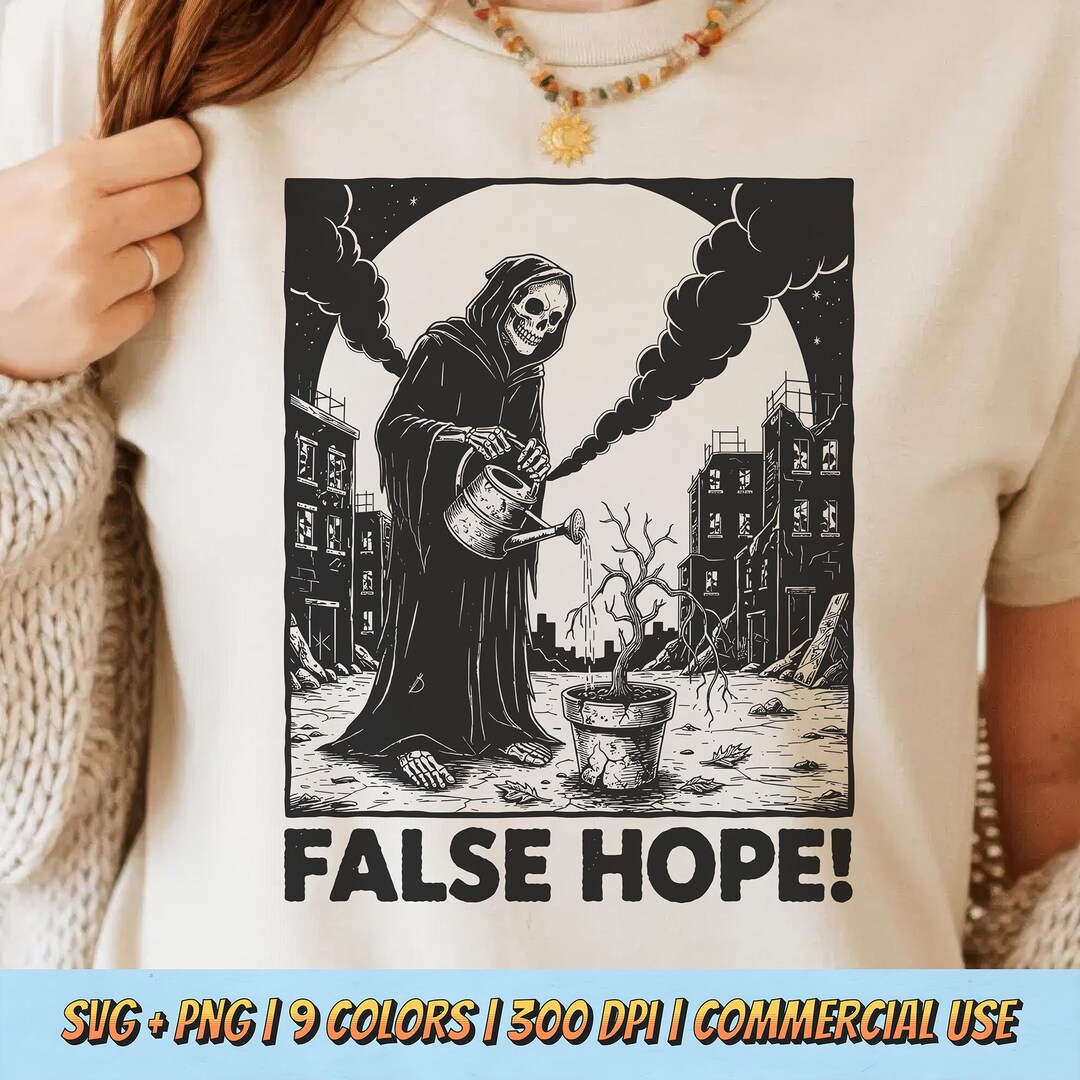 False Hope PNG SVG - Dark Aesthetic Grim Reaper Art Retro Illustration ...