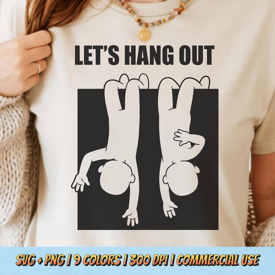 Let's Hang Out PNG SVG - Playful Sloth Humor Wildlife Saying Digital ...