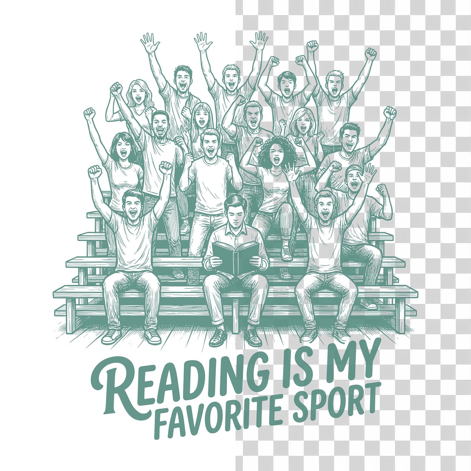 Reading is My Favorite Sport PNG SVG - Funny Book Lover Quote Digital ...