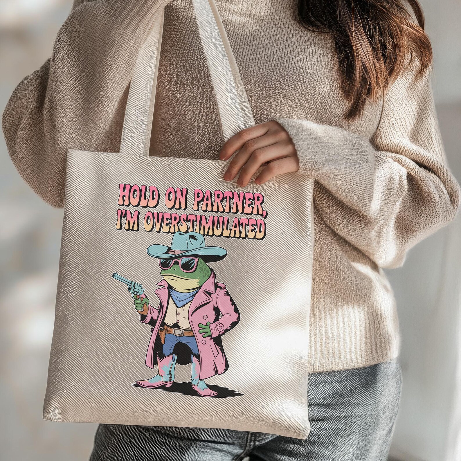 Hold on Partner I'm Overstimulated PNG - Funny Frog Png, Frog Meme Png ...