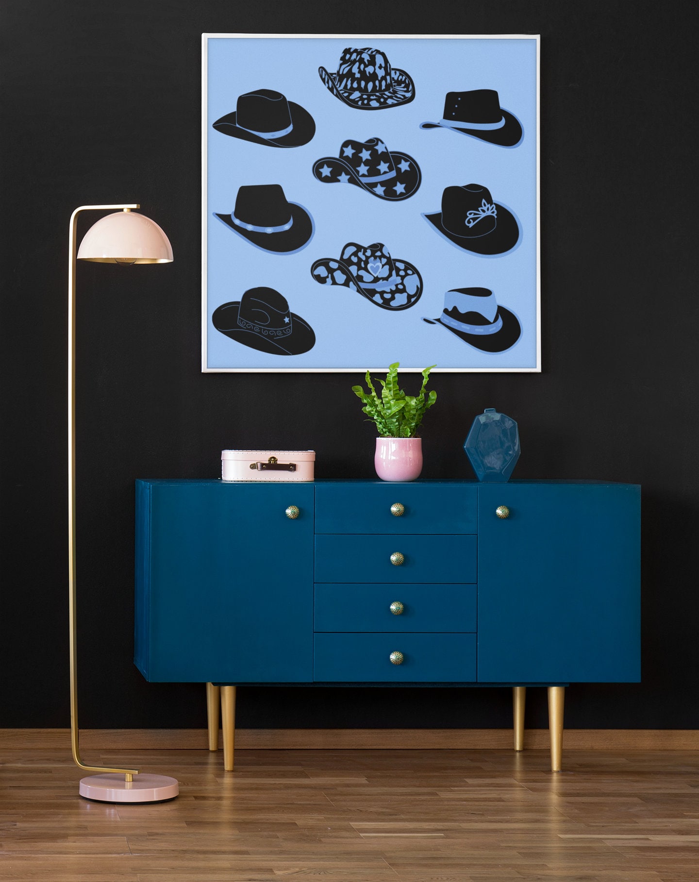 Coastal Cowgirl Digital Posters | Decor Blue Set of 12 | Western Charm ...