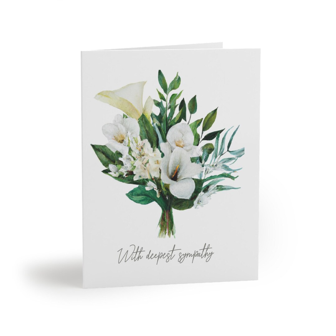 Sympathy Card Printable - With Deepest Sympathy (foldable in A5 Size ...