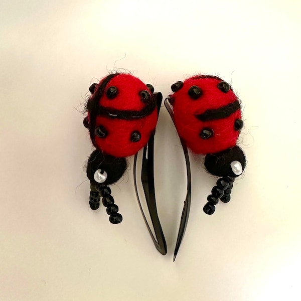 Ladybug Hair Clip - Etsy