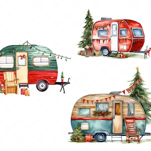 Camper's Christmas Clipart PNG Bundle, Christmas in July Clipart ...