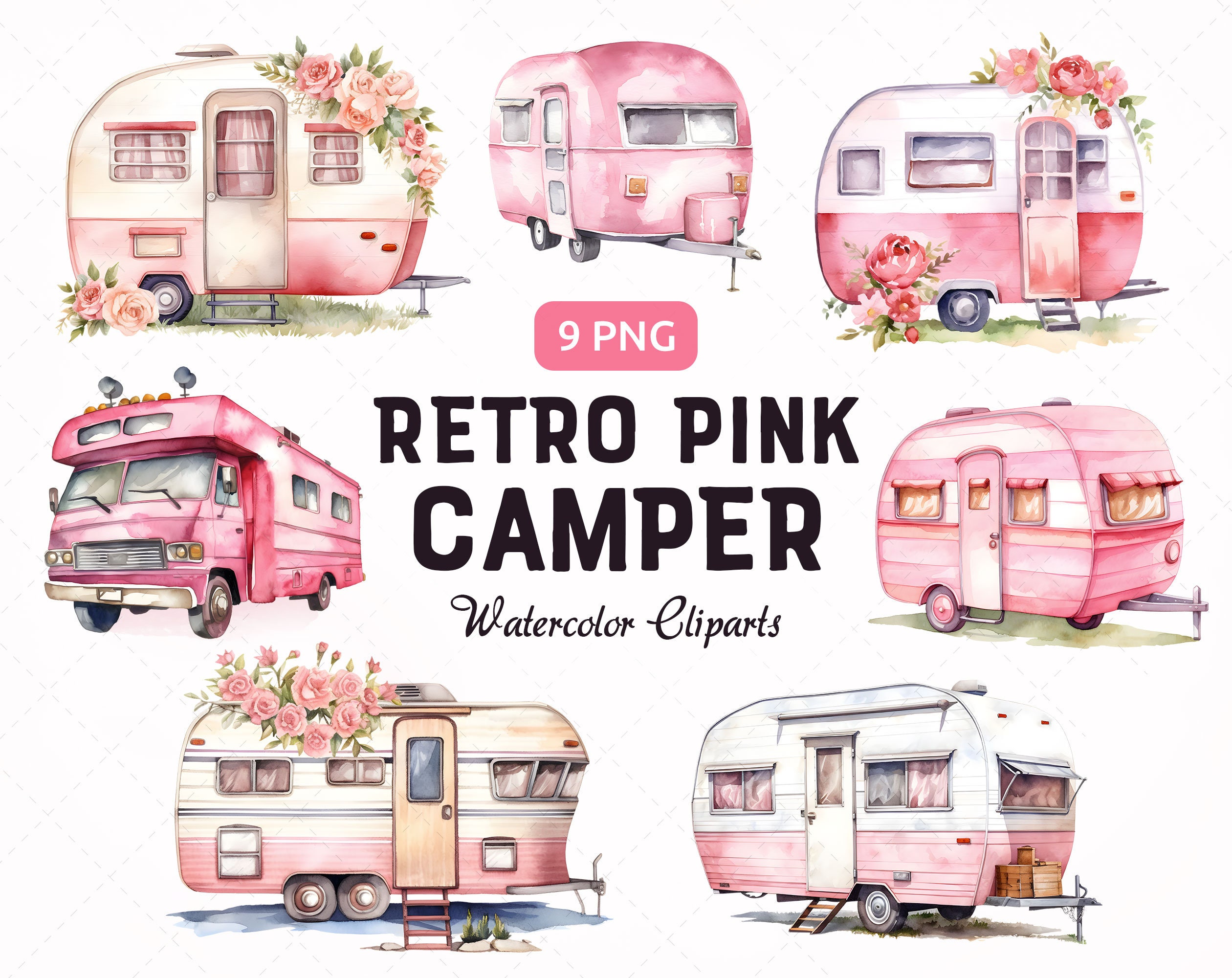 Vintage Camper Clipart