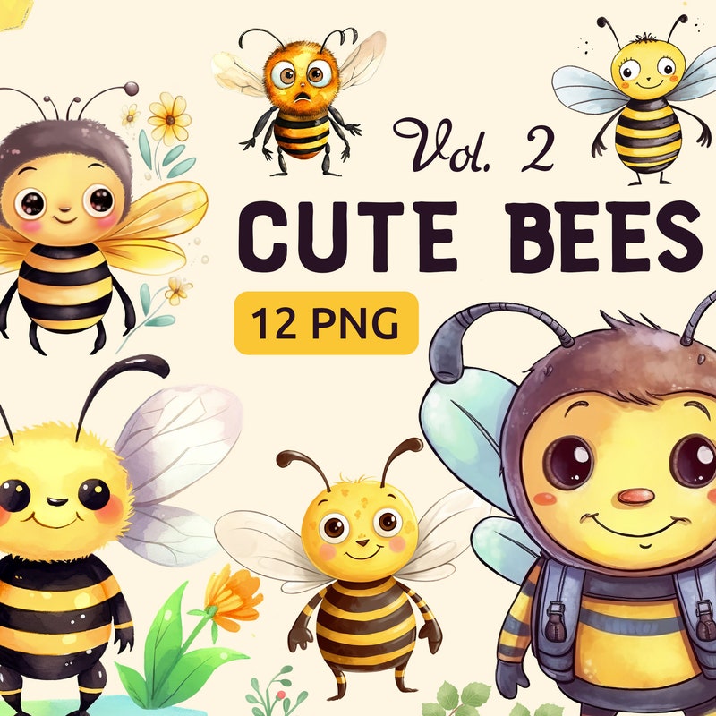 Bee Clip Art - Etsy