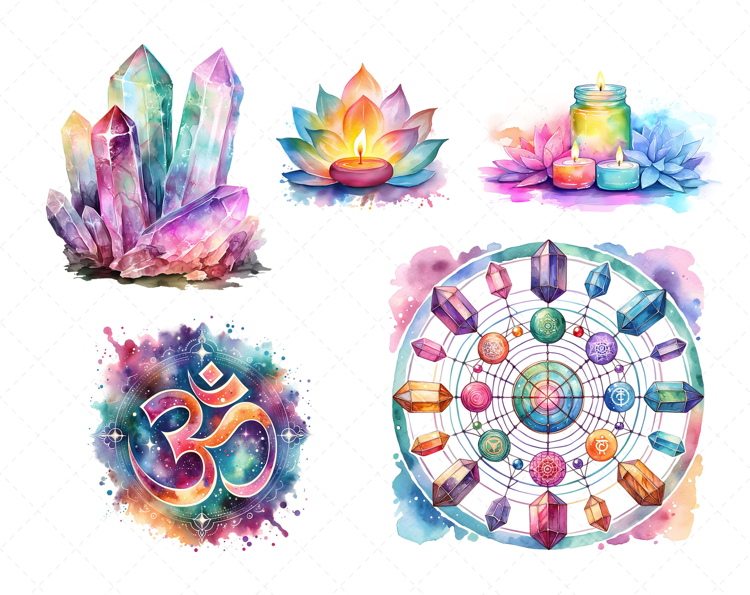 Blissful Yoga Watercolor Clipart Bundle, Pastel Color Yoga PNG ...