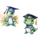 Dinosaur Graduation Clipart 7 PNG Bundle, School Dinosaur Clip Art ...