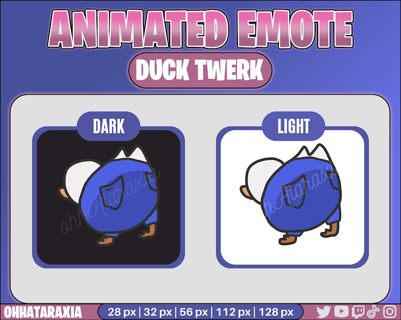 Animated Emote - WHITE Duck Twerk W Pants / Chick Thicc / Goose Booty ...