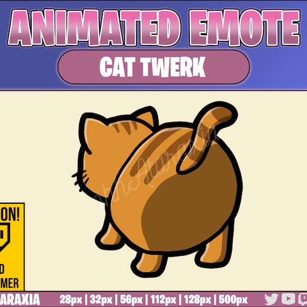 Twerking Cat Emote - Etsy