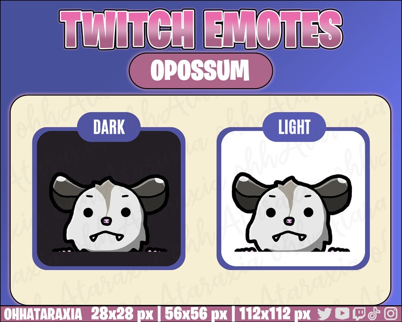 Opossum/possum - Love, Hype, Knife, Lurk, Sad, Rip, FREE Peek | Twitch ...