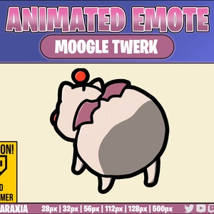 Animated Emote/alert - Moogle Twerk - Instant Download - Ready to Use ...