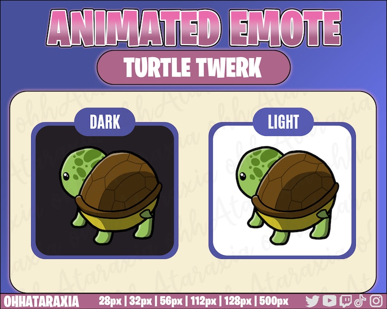Animated Emote/alert - TURTLE Twerk - Instant Download - Ready to Use ...