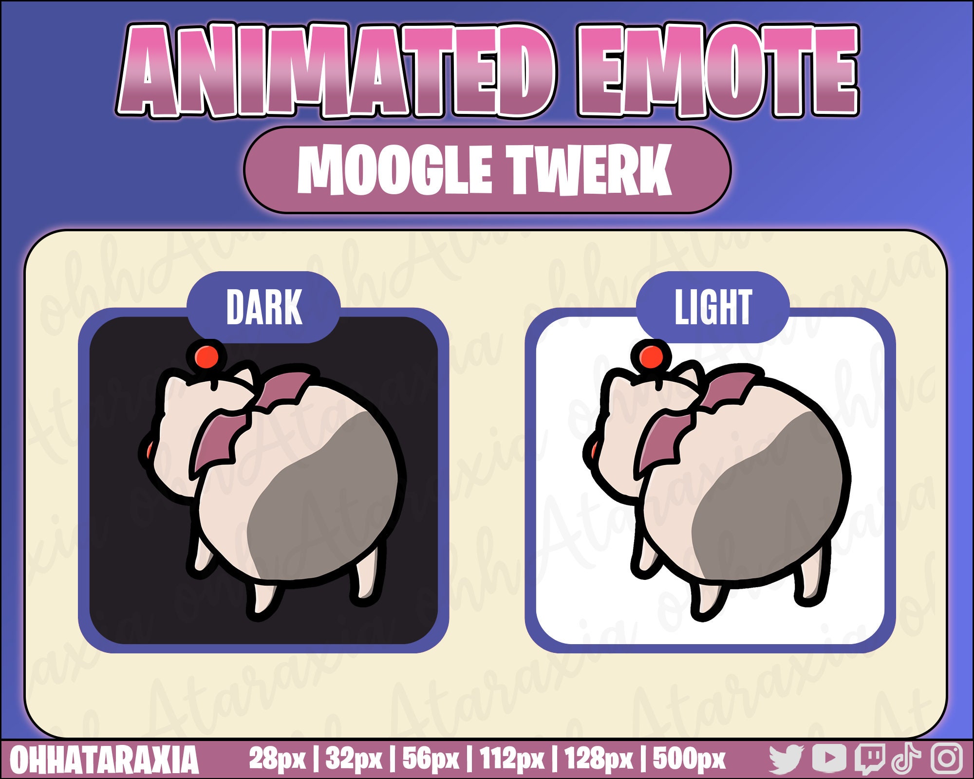 Animated Emote/alert - Moogle Twerk - Instant Download - Ready to Use ...