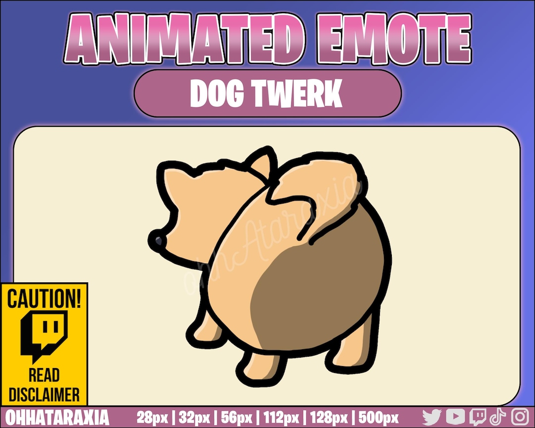 Animated Emote/alert - TAN Fluffy Dog Twerk - Instant Download - Ready to Use! - Etsy