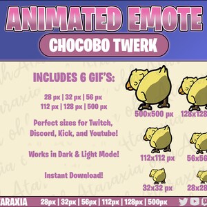 Animated Emote/alert - Chocobo Twerk - Instant Download - Ready to Use ...