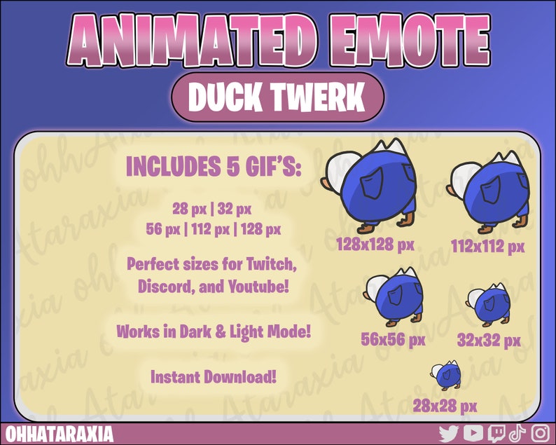 Animated Emote - WHITE Duck Twerk W Pants / Chick Thicc / Goose Booty ...