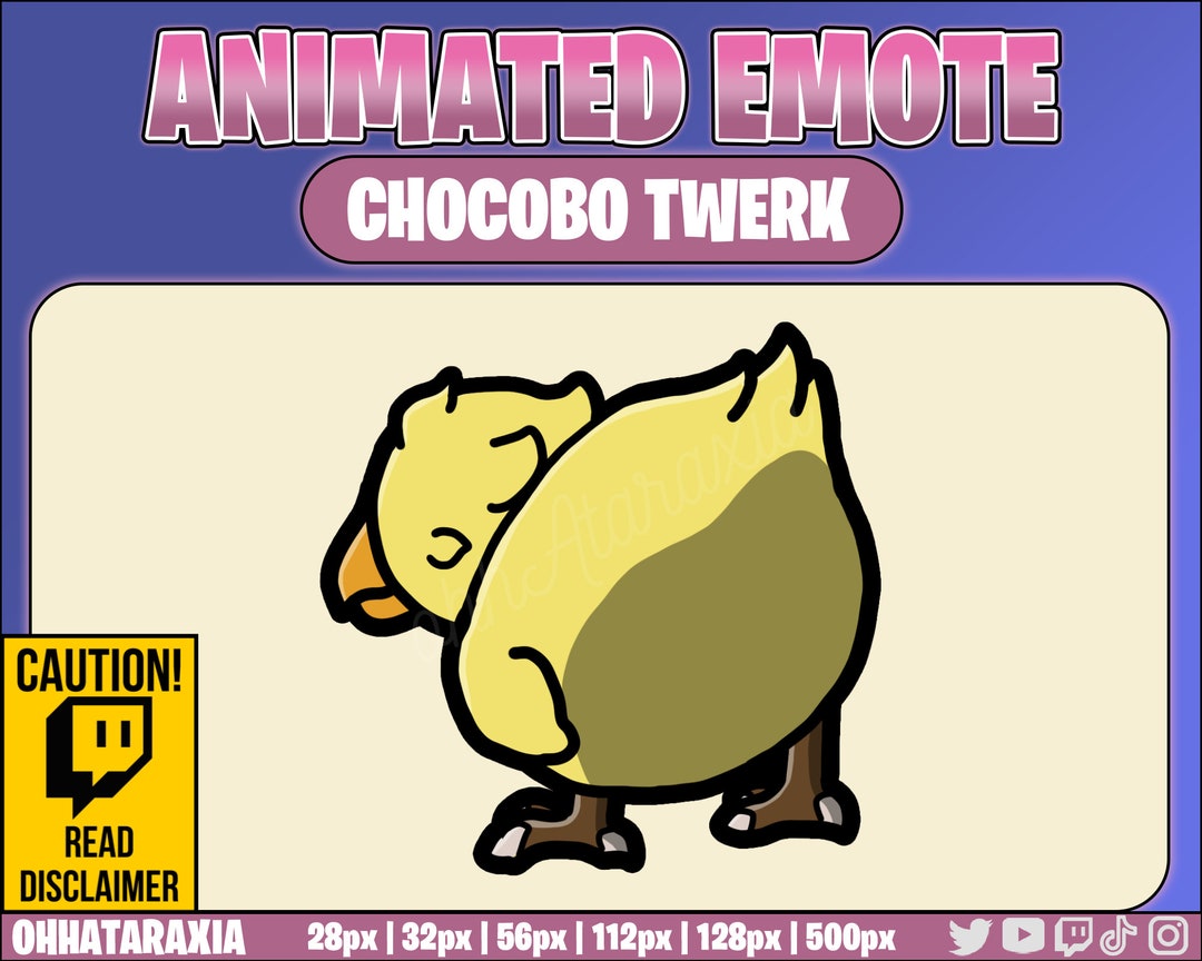 Animated Emote/alert - Chocobo Twerk - Instant Download - Ready to Use ...