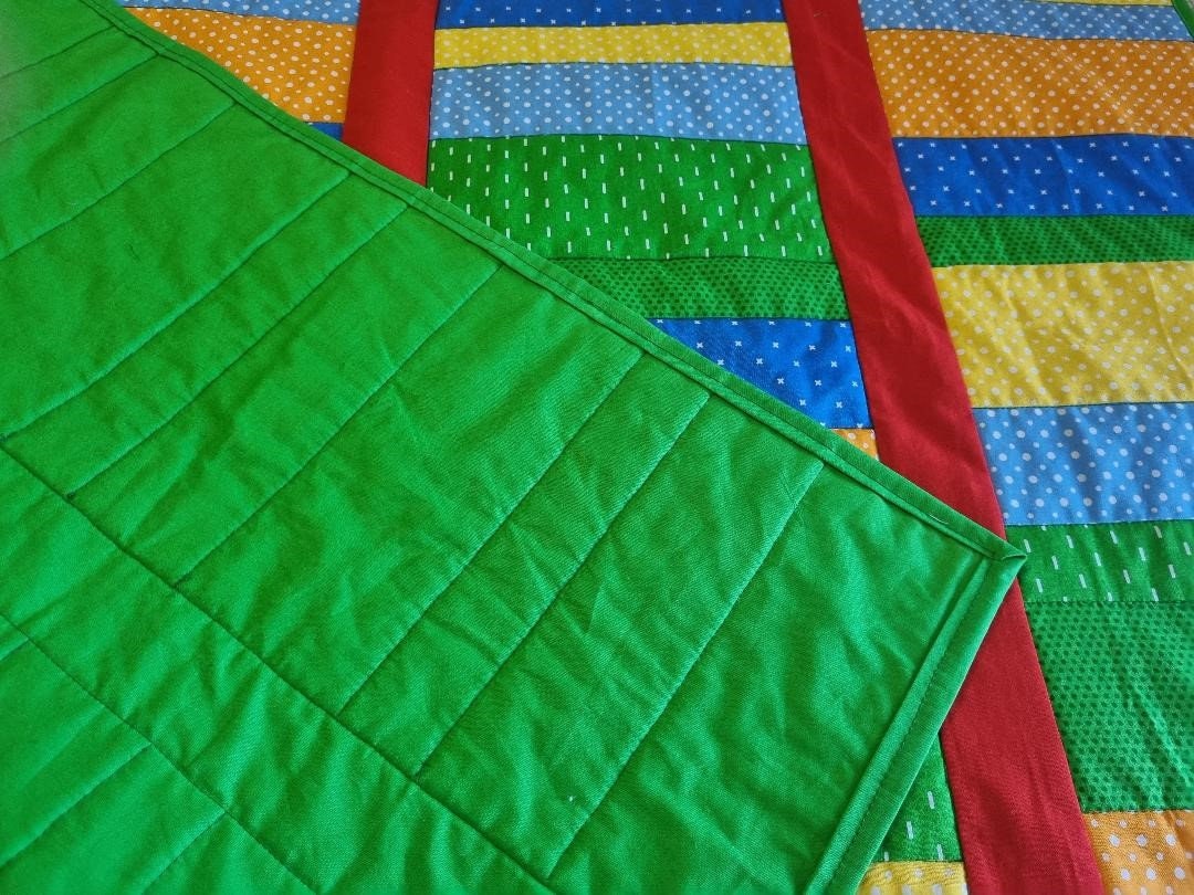 Primary Colours Cot Quit/baby Blanket/play Mat - Etsy