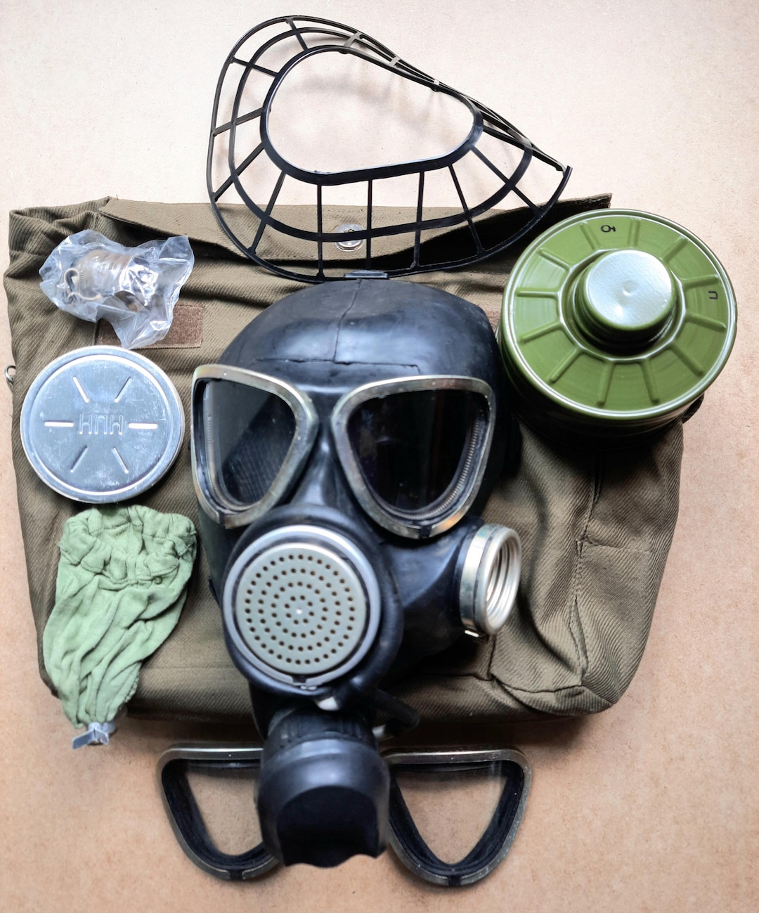 Soviet Russian Military Gas Mask PMK-1. GP-7V. Full Set. New. Vintage ...