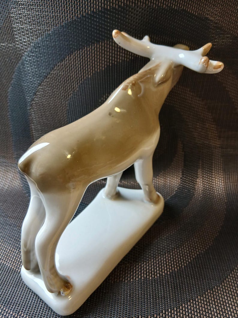 Souvenir. Soviet Ukrainian Porcelain Figurine of an Elk, a Moose ...